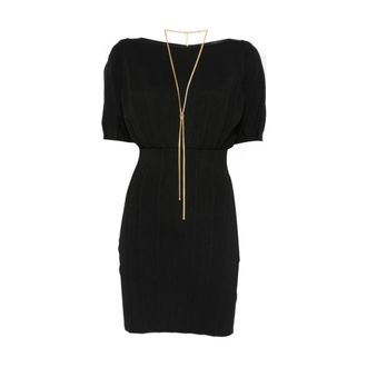Elisabetta Franchi Femme, Robes, Noir, Taille: 38 FR Knit Mini Dress With Belt