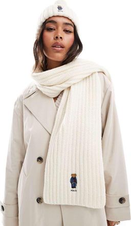 Polo Ralph Lauren Sweatshirt in Creme mit B&auml;renlogo-Wei&szlig;