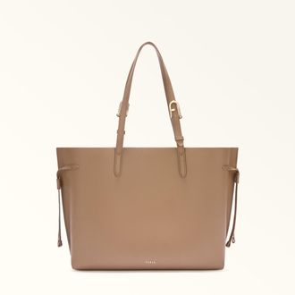 Furla Ava Tote-bag L Toffee Braun Doppeltes Pebble Kalbsleder Damen