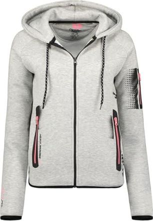 Canadian Peak Fanatic Lady - Sweat Femme Zip Capuche Poches - Sweatshirt Pull Manches Longues Chaud Hoodie Veste - Femmes Printemps Ete Automne Hiver (Gris Clair XX