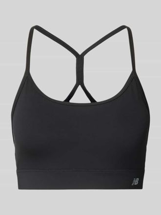 New Balance Slim Fit Sport-BH mit Logo-Print