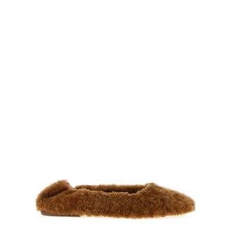 Dries Van Noten Ballerinas mit Fell - - Shoes - Damen - Braun - 36 EU