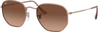 Ray-Ban unisex, Accessoires, Brun, Taille: 54 MM Hexagonal Rb3548N