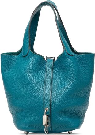 Herm&egrave;s Crossbody Bags - Clemence Picotin Lock 18 - Gr. unisize - in Blau - f&uuml;r Damen