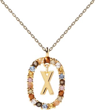 P D PAOLA PdPaola Damen-Kette 925er Silber Tigerauge One Size X 32017010