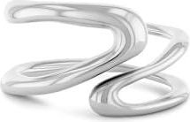 Calvin Klein Boucles dOreilles Pendantes et Bague Ouverte pour Femme Collection CK STATEMENT LINKS en Acier Inoxidable