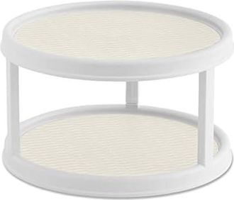 Copco 5254628 Basics Rutschfester Drehteller mit 2 Ebenen, Kunststoff, cremefarben