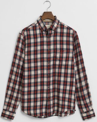 GANT Softes Flanellhemd mit Karomuster, Regular Fit in