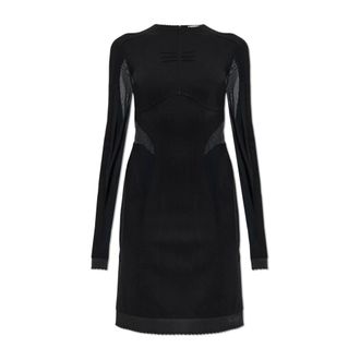 The Attico Figurbetontes Kleid mit transparenten Eins&auml;tzen - - Dresses - Damen - Schwarzk - S