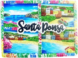 Generic Santa Ponsa Mallorca Spanien Kühlschrankmagnet Kühlschrankmagnet Dekoration Magnet Aufkleber Souvenir Harz Basteln