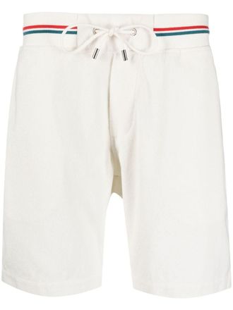 Orlebar Brown short &agrave; d&eacute;tails ray&eacute;s - Blanc