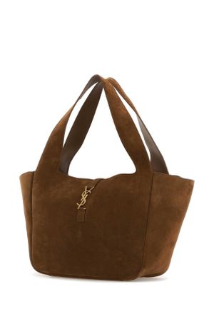 Saint Laurent Womens Caramel Suede Leather Le 5 &Atilde; 7 Bea Shoppong Bag Caramelcognac Borse A Mano