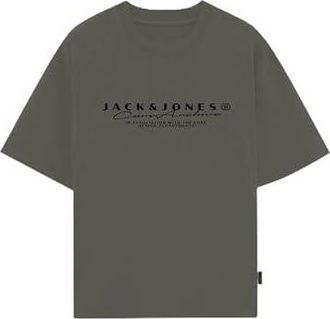 Jack & Jones Jcopoint Branding Tee SS Crew Neck FST T-Shirt, Grape Leaf, XL Hommes