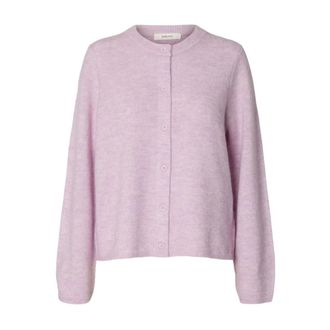 Selected Lulu New Ls Strick Cardigan - - Knitwear - Damen - Lila - XL