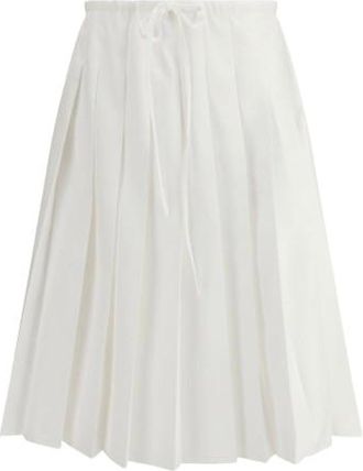 Prada Crisp White Cotton Skirt Size S