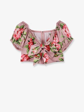 Dolce & Gabbana Cotton top with iconic print - DOLCE & GABBANA - gender_Woman