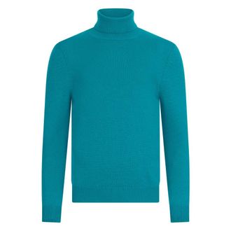 Malo Homme, Pulls, Bleu, Taille: XL Cashmere Turtleneck