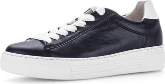 Gabor Damen Low-Top Sneaker, Frauen Halbschuhe,Strassenschuhe,Sportschuhe,Freizeitschuhe,Turnschuhe,Laufschuhe,Midnight/Weiss,38 EU / 5 UK