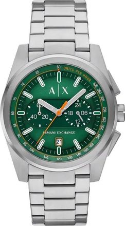 A|X Armani Exchange montre &agrave; bo&icirc;tier rond 42 mm - Vert
