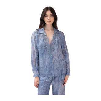 Ermanno Scervino Damen, Blusen & Hemden, Blau, SGr&ouml;&szlig;e