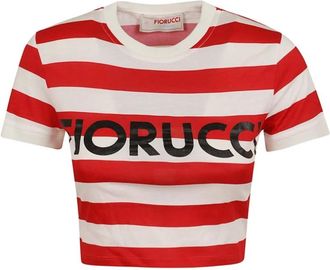 Fiorucci Femme, Tops, Rouge, Taille: 38 FR Logo T-Shirt