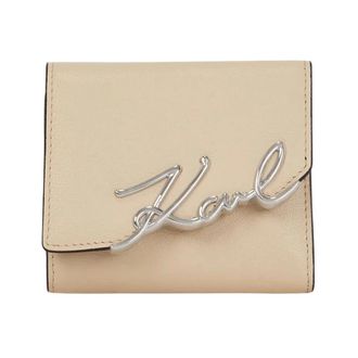 Karl Lagerfeld K Signature Trifold Geldb&ouml;rse - - Accessories - Damen - Beige - ONE SIZE
