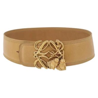 Loewe Pre-owned Lederg&uuml;rtel - - Pre-owned - Damen - Beige - ONE SIZE