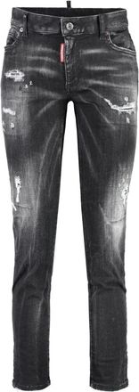 Dsquared2 Femme, Jeans, Gris, Taille: 34 FR Distressed Denim Jeans