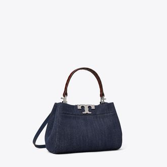 Tory Burch Damen Mini Eleanor Henkeltasche aus Denim