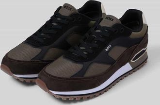 HUGO BOSS Sneaker aus Rindsnappa mit Logo-Details