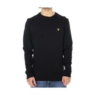 Lyle & Scott Brushed Back Rundhals-Sweatshirt - - Knitwear - Herren - Schwarzk - XL