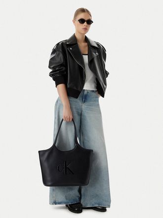 Calvin Klein Handtasche Calvin Klein Bold Ck LV04F3562G Schwarz