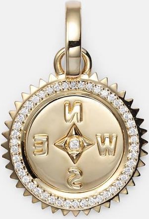 Foundrae Pendentif Internal Compass en or 18 ct et diamants