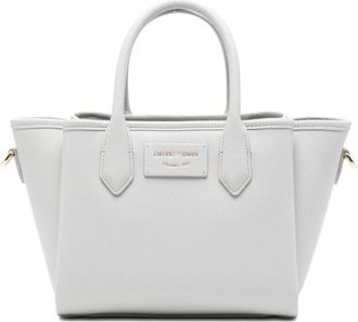 Emporio Armani Femme, Sacs, Gris, Taille: ONE Size Sac cabas &agrave; patch logo