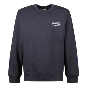 Maison Kitsun&eacute; Rundhals-Sweatshirt - - Sweatshirts & Hoodies - Herren - Blau - S