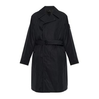 Stone Island Mantel mit Logo-Patch - - Coats - Herren - Schwarzk - XL