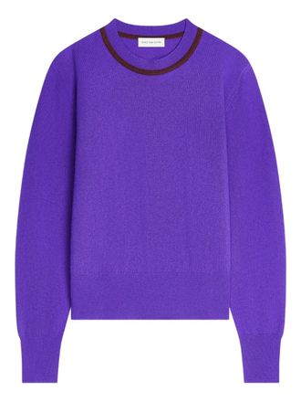 Dries Van Noten Kaschmirpullover mit Rundhalsausschnitt - Violett