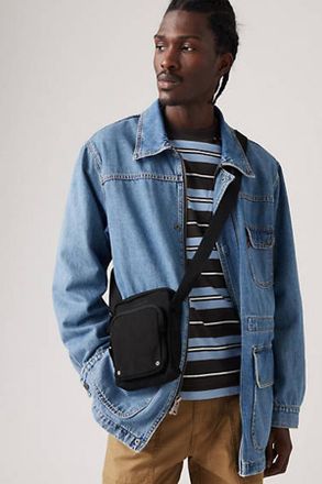 Levi's Kleine Crossbody Tasche mit Rei&szlig;verschluss - Herren - Schwarz / Schwarz