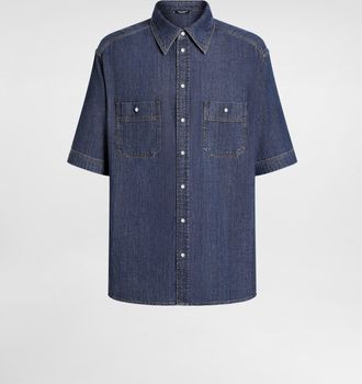 Dolce & Gabbana Denim Shirt - Mann Jeans Mehrfarbig 39