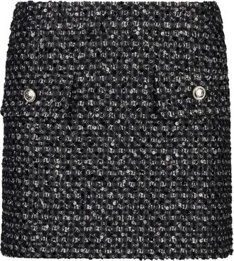 Liu Jo Femme, Jupes, Noir, Taille: 40 FR Minijupe Boucl&eacute;