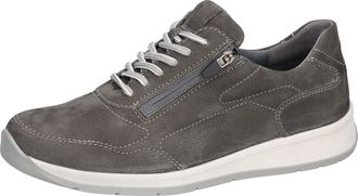 Waldl&auml;ufer Sneaker WALDL&Auml;UFER KILIAN, Herren, Gr. 7,5 (41), grau, Nubukleder, unifarben, Schuhe Sneaker, Schn&uuml;rschuh, Bequemschuh mit seitlichem Rei&szlig;verschluss, 
