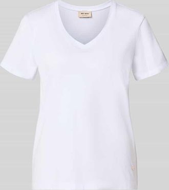 Mos Mosh Regular Fit T-Shirt mit V-Ausschnitt Modell Dala