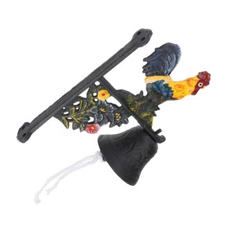 Hemoton Vintage T&uuml;rklingel Aus Gusseisen Rustikale Wandglocke Mit Kr&auml;ftigem Klang Einfache Wandmontage F&uuml;r Garten Und Veranda