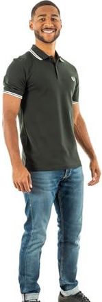 Fred Perry POLO UOMO FRED PERRY DOPPIA RIGA NIGHTGREEN/SNWHT