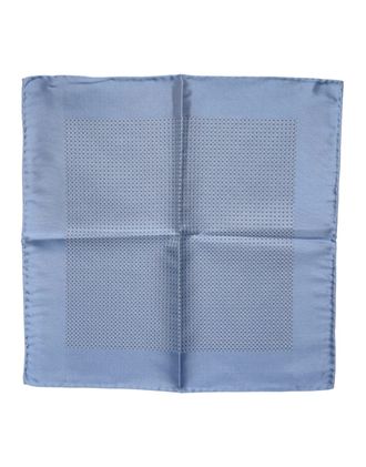 Dolce & Gabbana Light Blue Silk Square Men Foulard Scarf