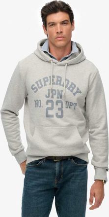 Superdry Athletic Essentials - Kapuzenpullover in meliertem Kadettengrau