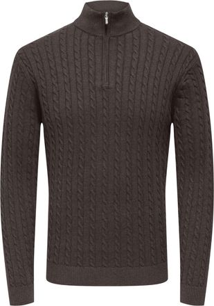 Only & Sons Onsloui Reg 12 Cabel Half Zip Knit