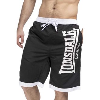 Lonsdale London Clennel M&auml;nner Badeshort schwarz 3XL 100% Polyester Streetwear
