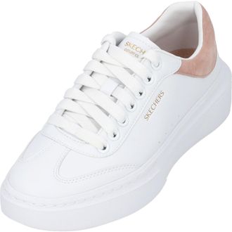 Skechers Damen Behavior Cordova Classic BESTES VERHALTEN, White Duraleather/Pink Trim, 36.5 EU
