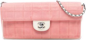 Chanel Pink Chocolate Bar Canvas East West Flap